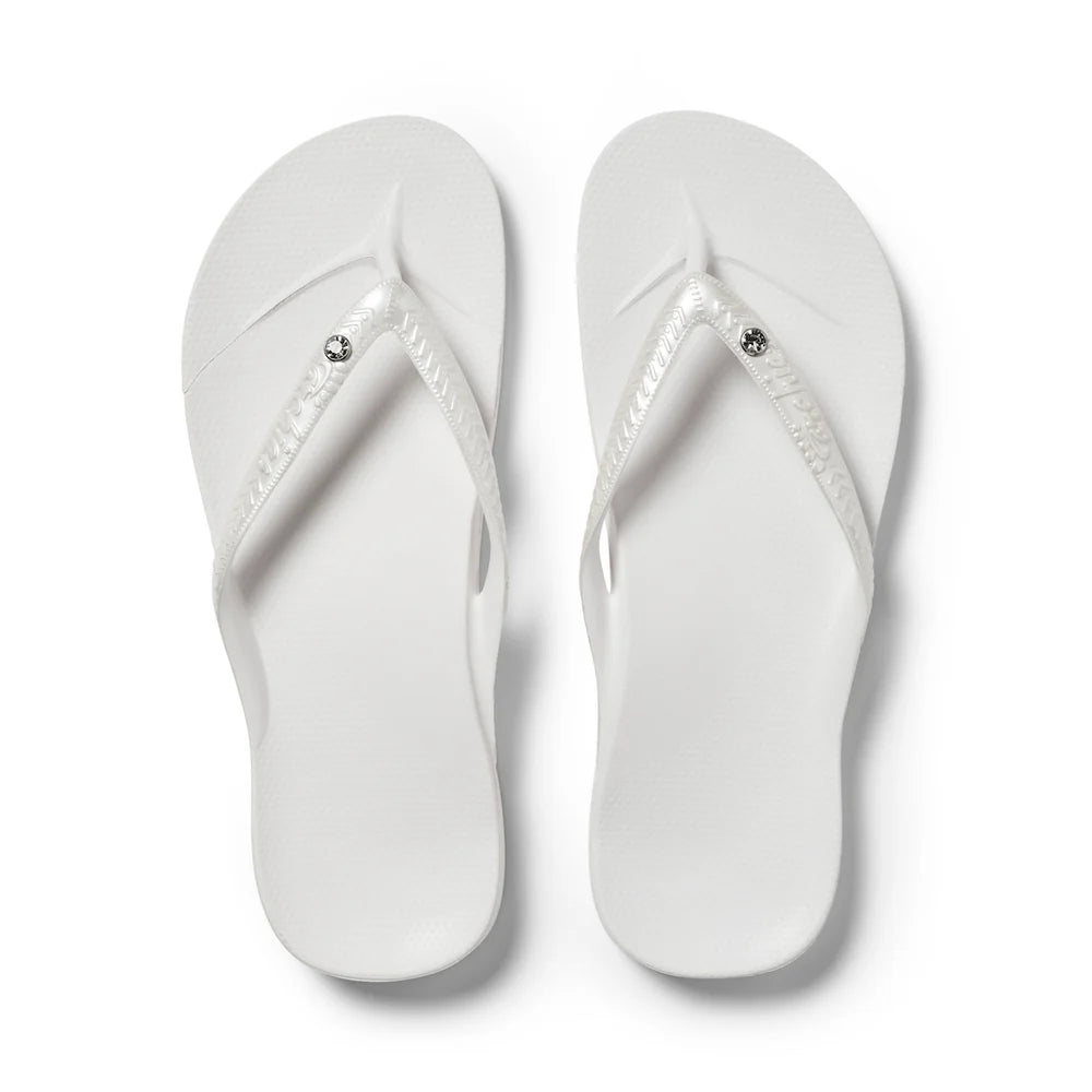 Archies Thongs Pearl Shimmer with Crystal – By the Bay Footwear